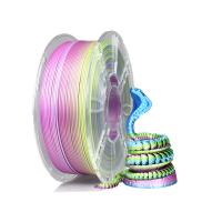 China 1000g  Toughness Enhanced PLA Silk Tri Color Yellow Purple Blue 3d Printing Filament for sale