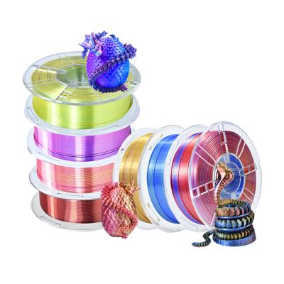 China Industry Net Weight 1kg Diameter 1.75mm 3D Print Silk Filament Dual Color Red Gold PLA for sale