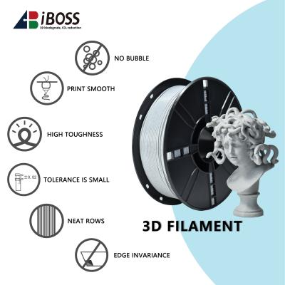 China PLA Plus Marble Gray Color Toughness Enhanced 3D Printer Filament High Strength for sale