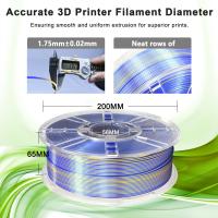 China High Resilience 3D Printer PLA Filament Silk Dual Color Blue Gold 1.75mm 3D Printing for sale