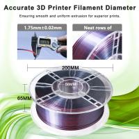 China Silk Tri-color Black Purple Red PLA+ Filament for 3D Printing Filament 1.75mm for sale