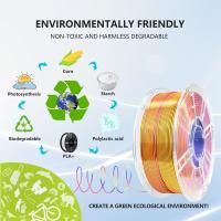 China Silk Tri-color Red Blue Gold PLA Filament 1. 75mm 1kg 3D Printing Filament for sale