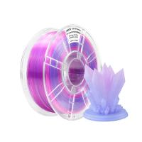 China PLA+ Filament Transparent Gradient Dual Color Rose Red Light Blue 1.75mm 3d Printing Filament for sale