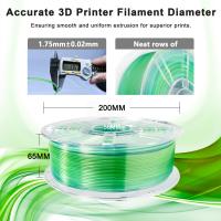 China 3D Printing Filament  200-240℃ 1.75mm Transparent gradient purple blue green PLA+ Filament  3D Printer for sale