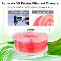 China 1.75mm PLA+ Filament Transparent Gradient Rose Red Light Orange Bubble-Free 3D Printing Filament For Advanced Printing for sale