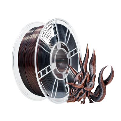 China High Toughness 3D Printing Filament 1.75mm Silk Tir-color Black Red Copper PLA+ Filament for sale