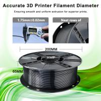 China PETG Filament 1.75mm - 1kg(2.2lbs) Strong PETG 3D Printer Filament，1.75mm Dimensional Accuracy +/- 0.02mm, 320 Meters, PETG Black for sale