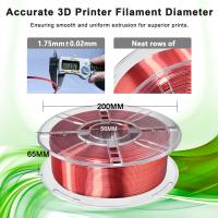 China PLA+Dual Color Filament  1.75mm Silk Red Black PLA+ 3D Printer Filament Bubble 100% Without Bubble for sale