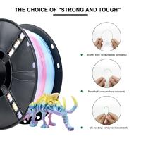 China PLA +Filament 1.75mm +/- 0.02 mm, 1KG Macaron Rainbow Silk PLA+ 3D Printer Filament Color Changing Rainbow Multicolor for sale