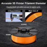 China PLA+Orange Filament 1.75mm 3D Printer Filament Temperature 200-240C And Strong Toughness for sale