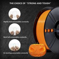 China PLA+Orange Filament 1.75mm 3D Printer Filament Temperature 200-240C And Strong Toughness for sale