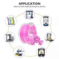 China Diameter 1.75mm 3D Printer Rose Pink PETG Filament for Packing Box Size 200*200*64mm for sale