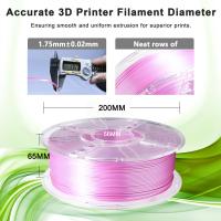 China Gross Weight 1.3kg Customization PLA+ Filament for 3D Printer 1.75mm Silk Pink for sale