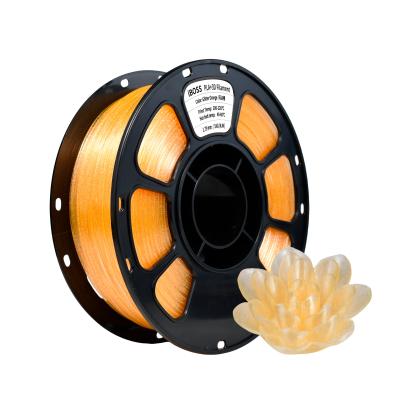 China iBOSS  PLA+ Filament 100% Bubble Free Toughness Enhanced Glitter Orange For 3D Printing for sale