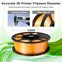 China iBOSS  PLA+ Filament 100% Bubble Free Toughness Enhanced Glitter Orange For 3D Printing for sale