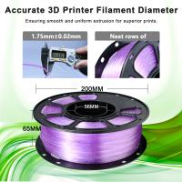 China High Quality PLA+ 3D Printer Filament Glitter Purple 1.75mm Toughness Enhanced for sale