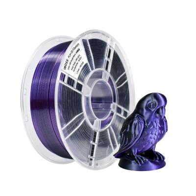 China 3D Printer Filament PLA Pro Toughness Enhanced Silk Dual Color Purple Black Filament for sale