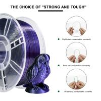 China 3D Printer Filament PLA Pro Toughness Enhanced Silk Dual Color Purple Black Filament for sale