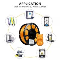 China Strong PETG  Gold 3D Printer Filament 1.75mm Dimensional Accuracy +/- 0.02mm for sale