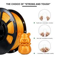 China Strong PETG  Gold 3D Printer Filament 1.75mm Dimensional Accuracy +/- 0.02mm for sale