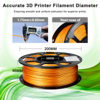 China Strong PETG  Gold 3D Printer Filament 1.75mm Dimensional Accuracy +/- 0.02mm for sale