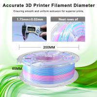 China 3D Printer Filament Silk Tri-color Rose Red Blue White 1000g Dimensional Accuracy +/- 0.02mm for sale