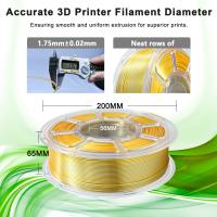 China High Strength PLA+ Filament  Silk Dual Gold Silver 3D Printer Filament 1.75mm for sale
