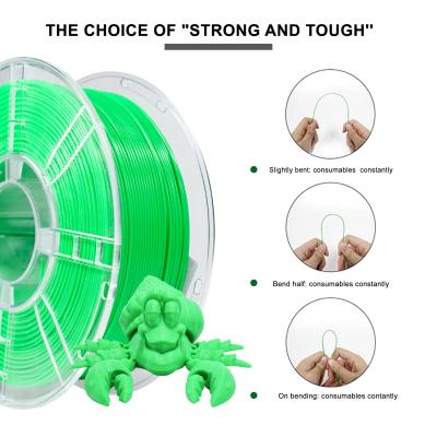 China PETG 3D Printer Filament Grass Green  1.75mm Toughness Enhanced 3D Printed for sale