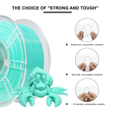 China High Strength PETG Filament Mint Green ±0.02mm 3d Printing Filament 1000g for sale