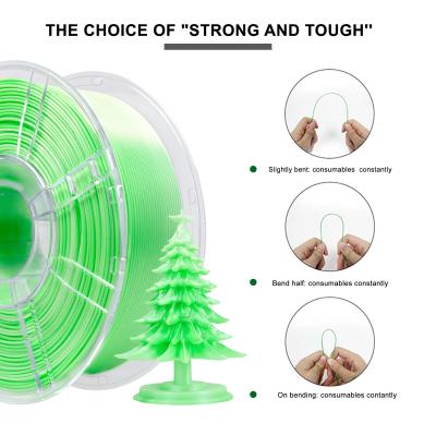 China 1.75mm Gradient Green White  Filament PLA+ Printing 3D Printer Filament For Bambu Lab Printers for sale