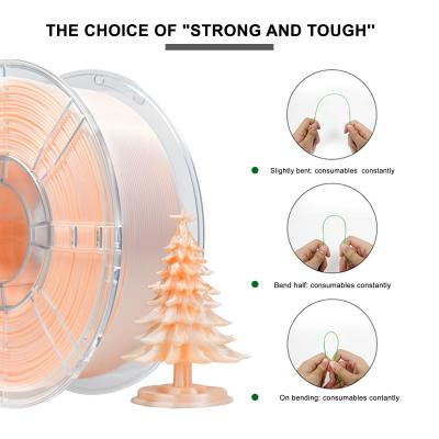 China PLA+ Filament 1.75mm Gradient Orange White 3D Printing Filament  1kg for sale