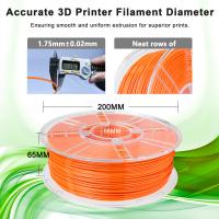 China 1.75mm PETG Filament Orange 3D Printing Filament Toughness Enhanced 3D Printer 1KG for sale