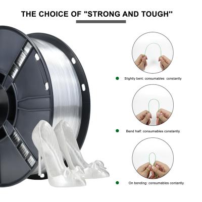 China 3D Printer Filament Color Transparent 1000g PETG Filament for sale