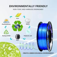 China IBOSS Silk Tri-color 3D Printer Filament Blue Green Purple 1kg Dimensional Accuracy +/- 0.02mm for sale