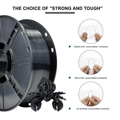 China IBOSS 3D Printer Filament PETG Black Filament 1.75mm Dimensional Accuracy +/- 0.02mm for sale