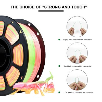 China Iboss 3D Printer Filament 1.75 PLA+Silk Peach Rainbow 1.75millimeter Toughness Enhanced Customized Request for sale
