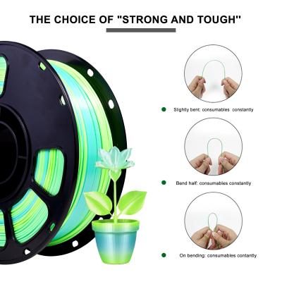 China Strong Toughness High Strength Gradient PLA+ Filament Blue Green  for 3D Printing Filament for sale
