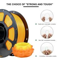 China 3D Printer PLA+ Filament Dual Color Changing With Temperature Pine Orange To Yellow  1.75mm (+/-0.03mm),2.2LBS(1KG) for sale