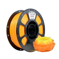 China Temperature Color Change PLA+ Filament 1.75mm Color Change Orange to Yellow 3D Printer Filament PLA + for  FDM 3D Printers for sale