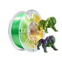 China 3d Printing Filament PLA+ Gold Green Purple Tri- Color 3D Printer 1.75mm PLA+Filament for sale