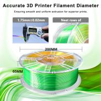 China PLA + Filament F Tri Color or 3D Printer Silk Gold Green Purple 3d Printing Filament 1.75MM for sale