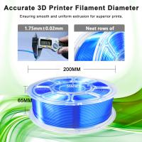 China Silk Blue 3D Printing PLA+ 3D Filament 1kg 1.75mm Printing Temperature 220-240℃ Custom for sale