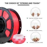 China Strong Resilience Temperature Color Change Red To White 3D Printing Filament  PLA +1.75mm for sale