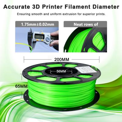 China PLA+ Filament Temperature Color Change 1.75mm Green to Yellow FDM Forming Technology 3D Printing Filament for sale
