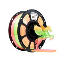 China PLA+ Silk 3D Printer Filament 1.75mm Red Orange Green 1kg for sale