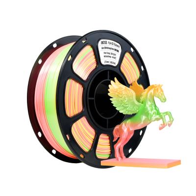 China PLA+ Silk 3D Printer Filament 1.75mm Red Orange Green 1kg for sale