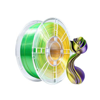 China iBOSS High Toughness Silk Tri- Color PLA+ Silk Gold Green Purple 1.75mm 3D Printer Filament for sale