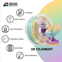 China Iboss High Quality 1.75mm Morandi Rainbow 3D Filament 1kg  PLA+ Filament Decorative Rainbow 3D Printing Filament for sale