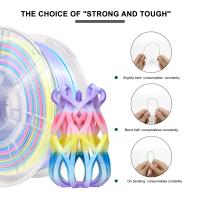 China 1.75mm PLA+ Silk Filament 1kg Silk Macaron Rainbow Filament 3d Printing Filament for sale
