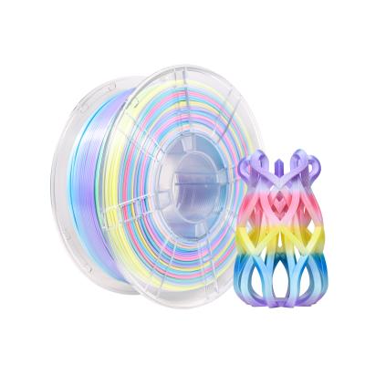 China 1.75mm PLA+ Silk Filament 1kg Silk Macaron Rainbow Filament 3d Printing Filament for sale